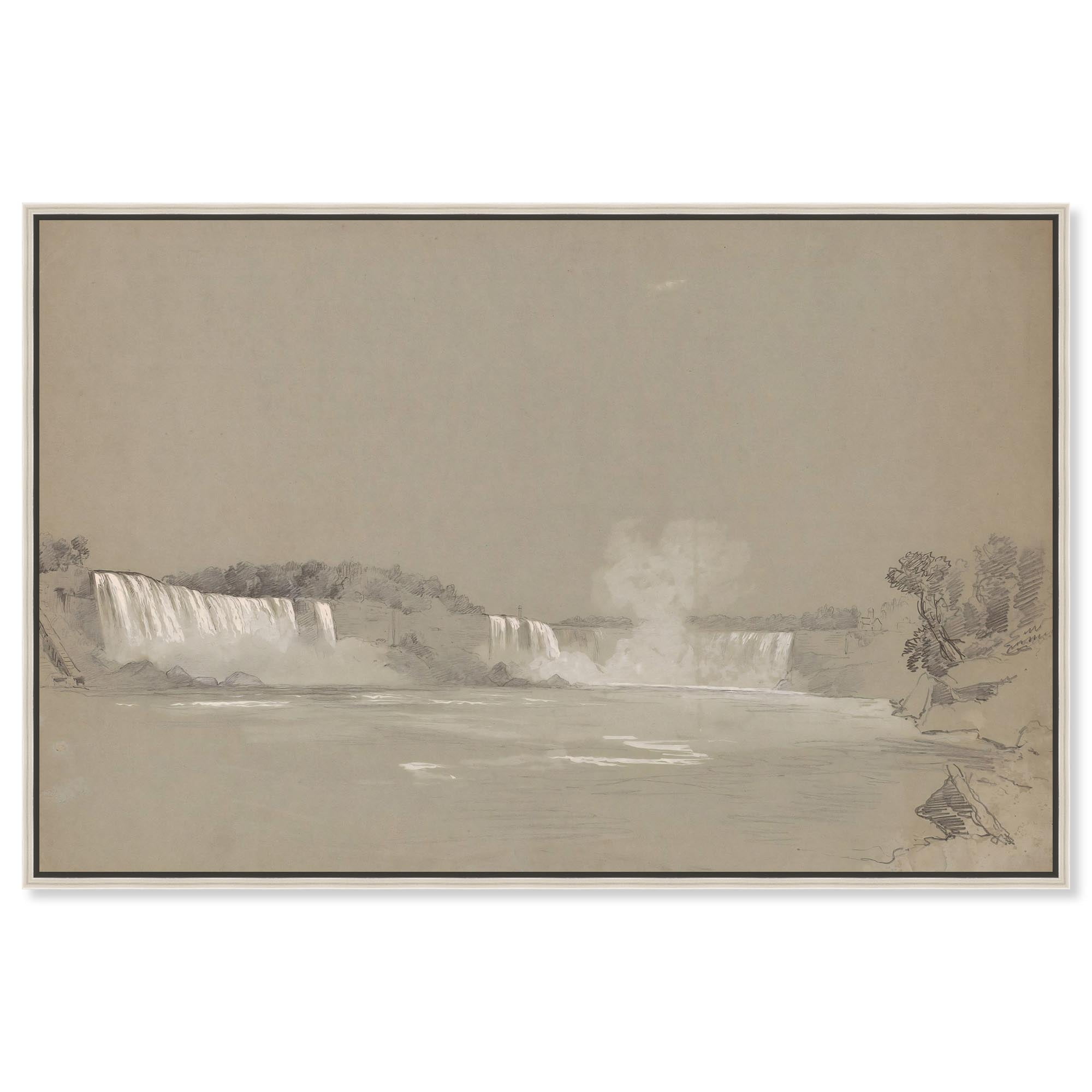 Niagara Falls Canvas Vintage Art Prints by Art Remedy, Silver Frame, 36 ...