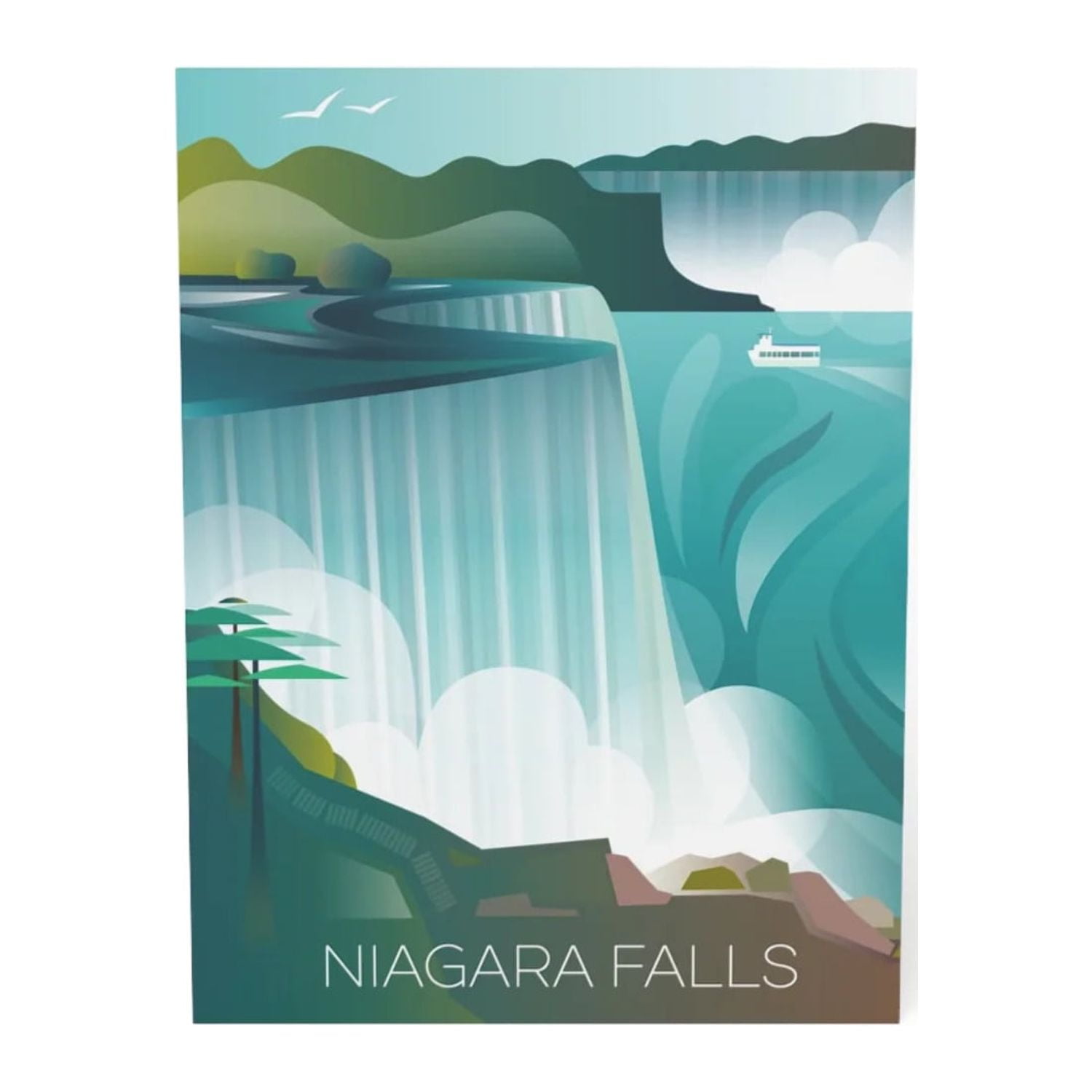 Niagara Falls Folded Matte Notecards + Envelopes (10pcs) - Walmart.com