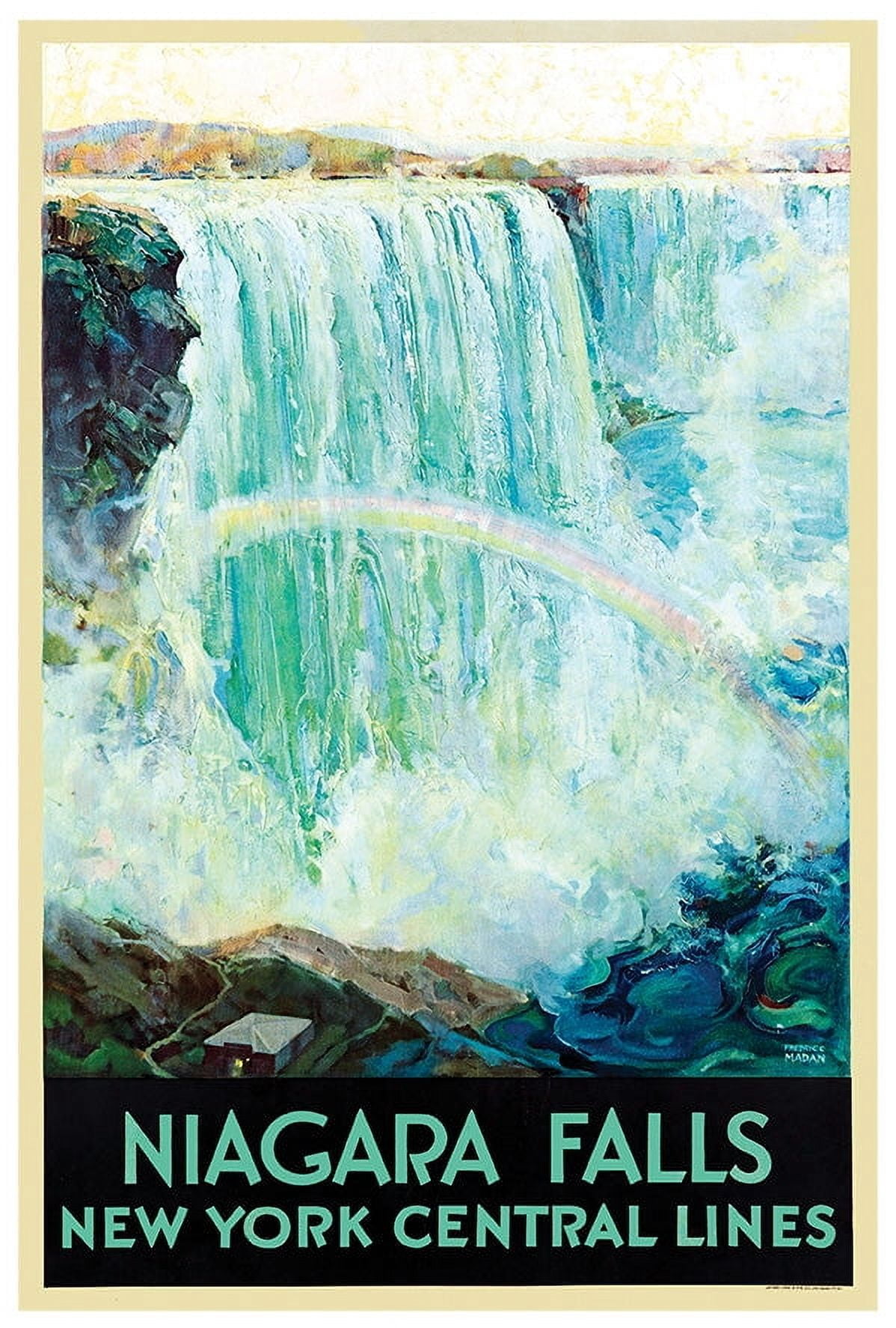 Niagara Falls - New York Central Lines - Vintage Travel Poster ...