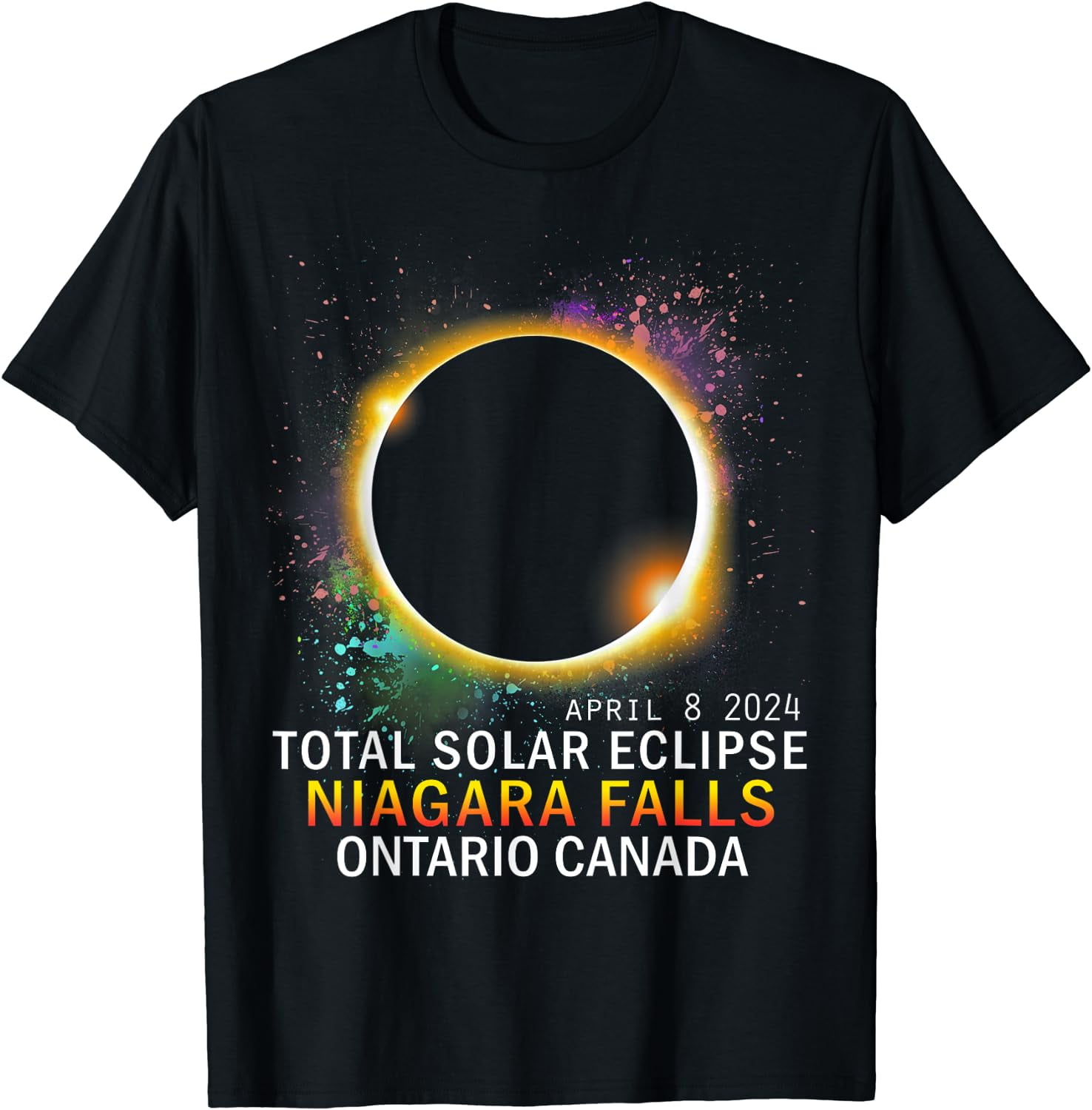 Niagara Falls Ontario Canada Total Solar Eclipse 04 T-Shirt Black ...