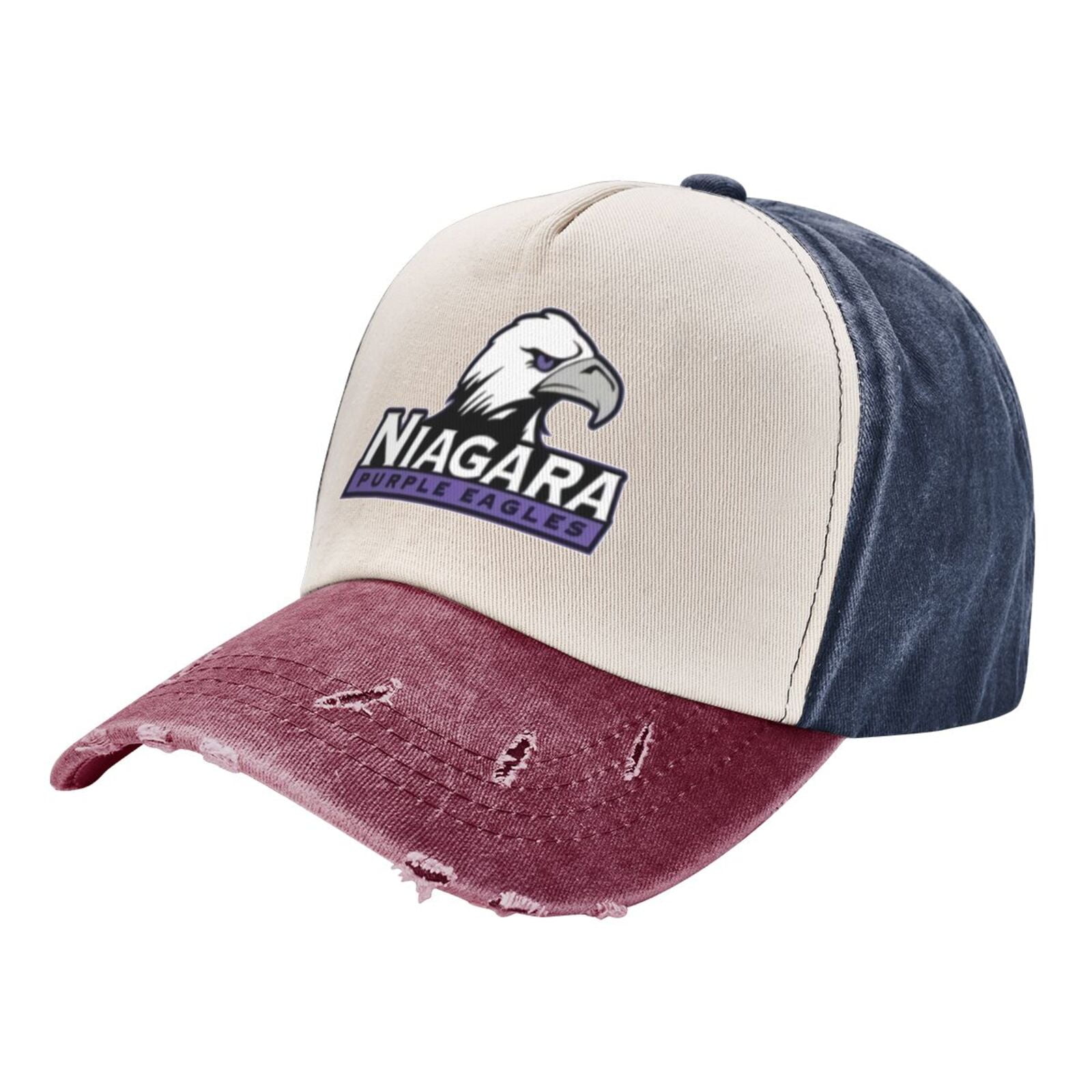 Niagara University Logo Cowboy Collision Color Washed Baseball Cap ...