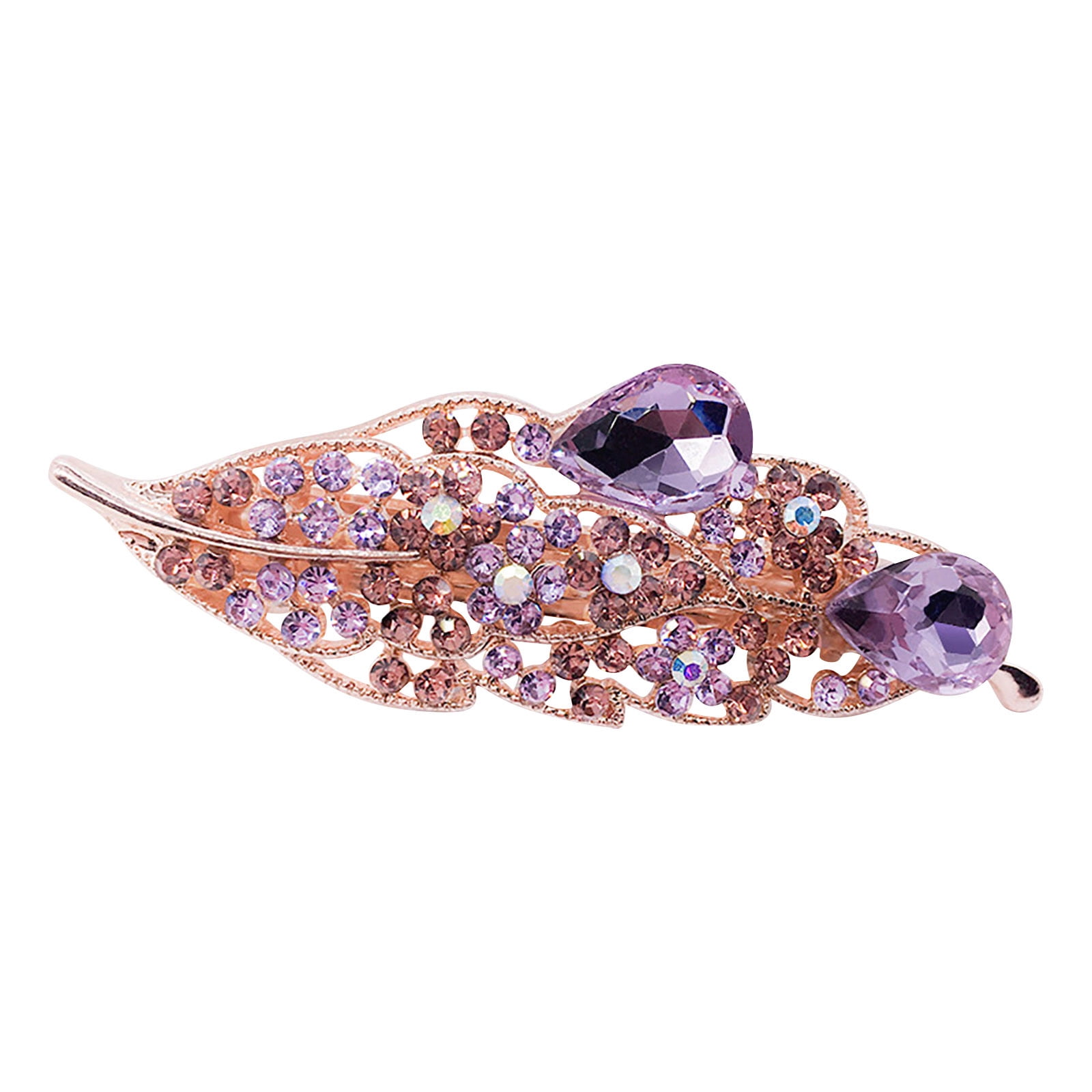 Niahfd Crystal Rhinestone Hair Clip Elegant Temperament Ponytail ...