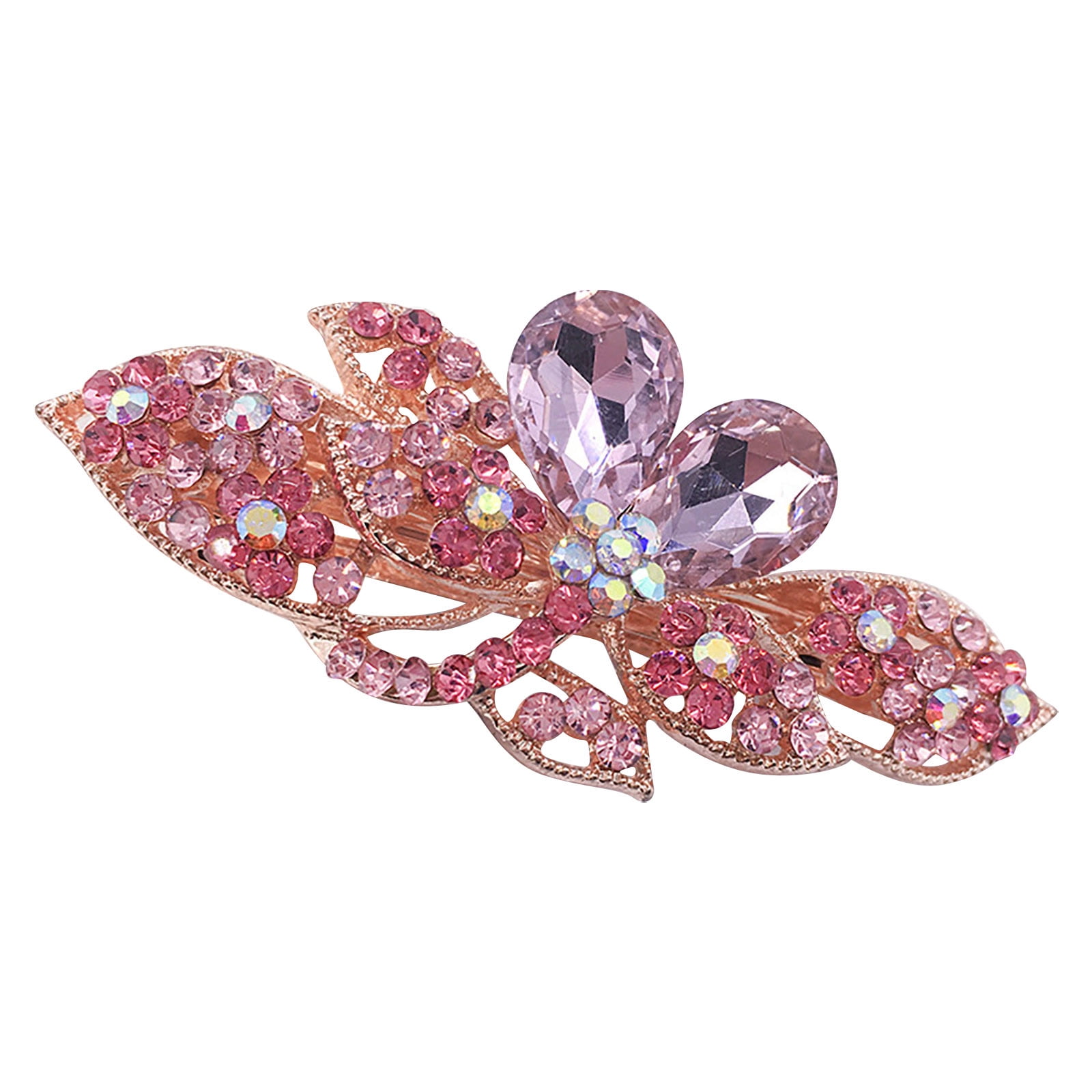 Niahfd Crystal Rhinestone Hair Clip Elegant Temperament Ponytail ...