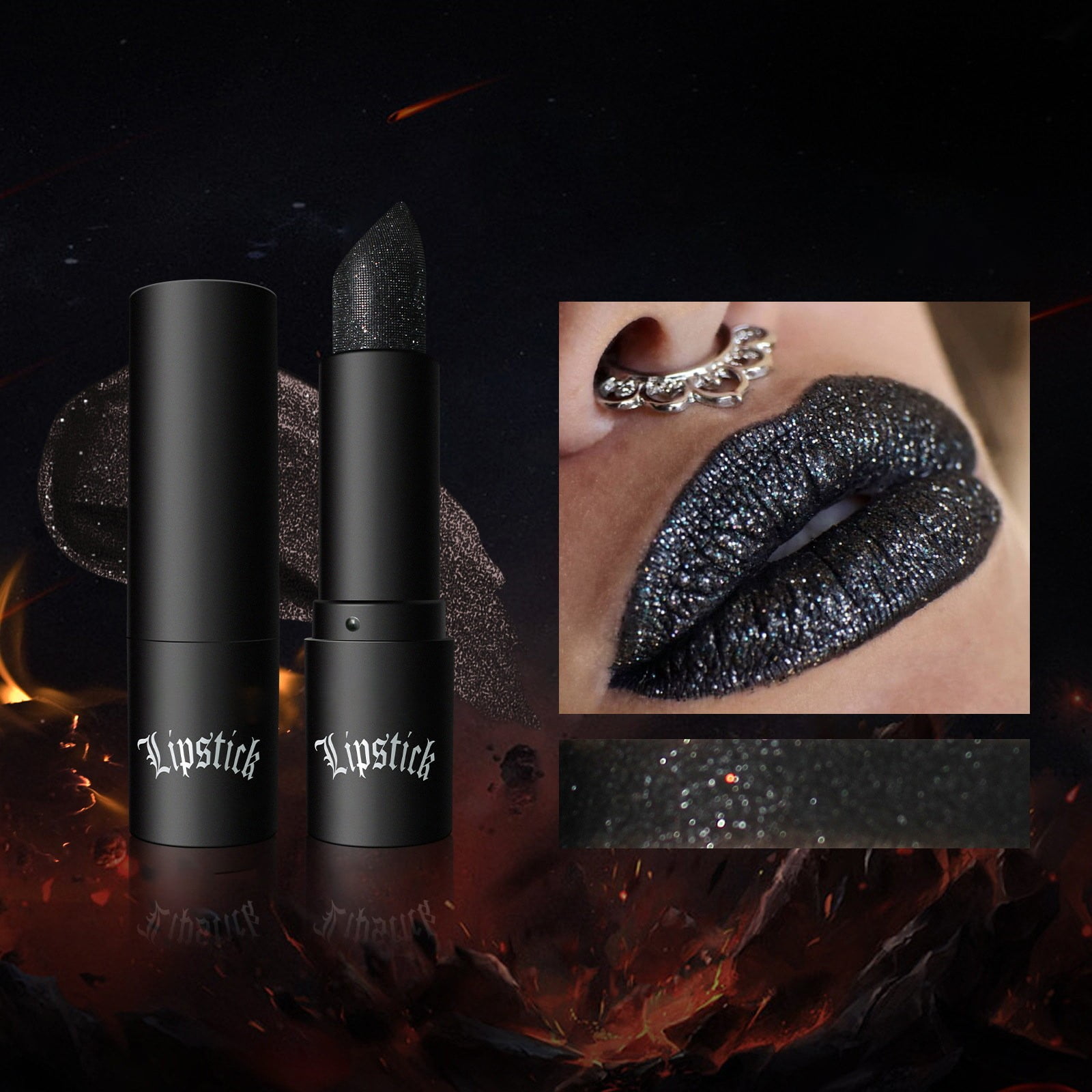 Niahfd Makeup on Sale！ Glitter Metallic Colors Lipstick 7 Colors Long ...