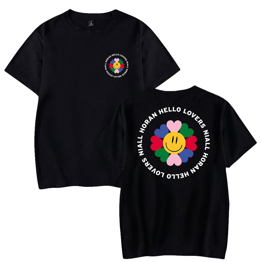 Niall Horan Hello Lovers logo Papper T-Shirt Crewneck Short Sleeve 2023 ...