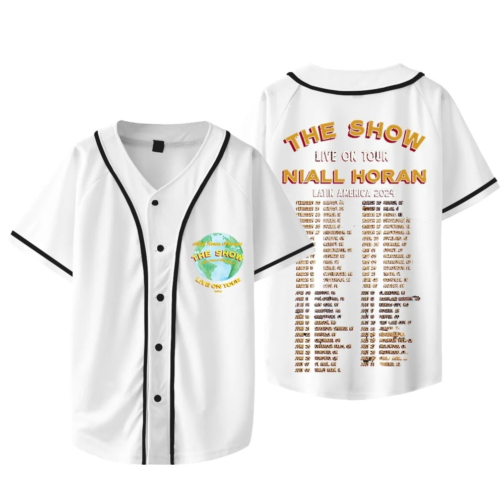 Niall Horan The Show World Tour Merch Baseball Jersey V-Neck Shirt ...