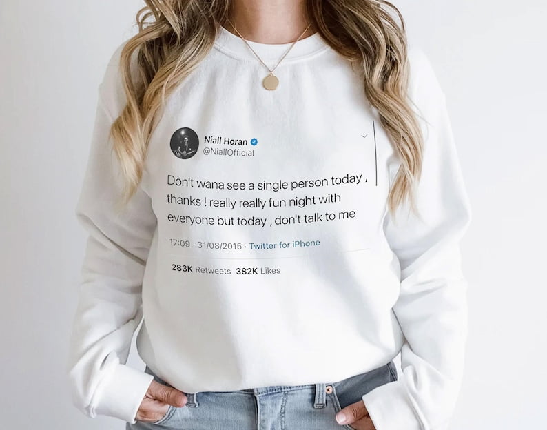 Niall Horan Tweet 'Don't Wanna See a Single Person Today, Thanks' Png ...
