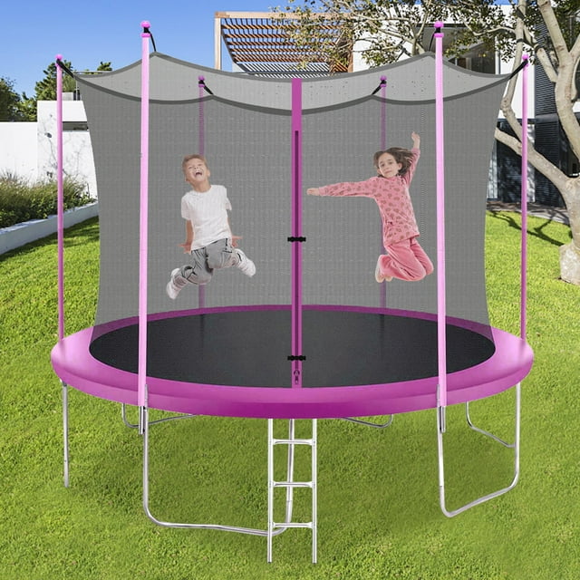 NiamVelo 14ft Large Trampoline with Safety Enclosure Net, Outdoor ...