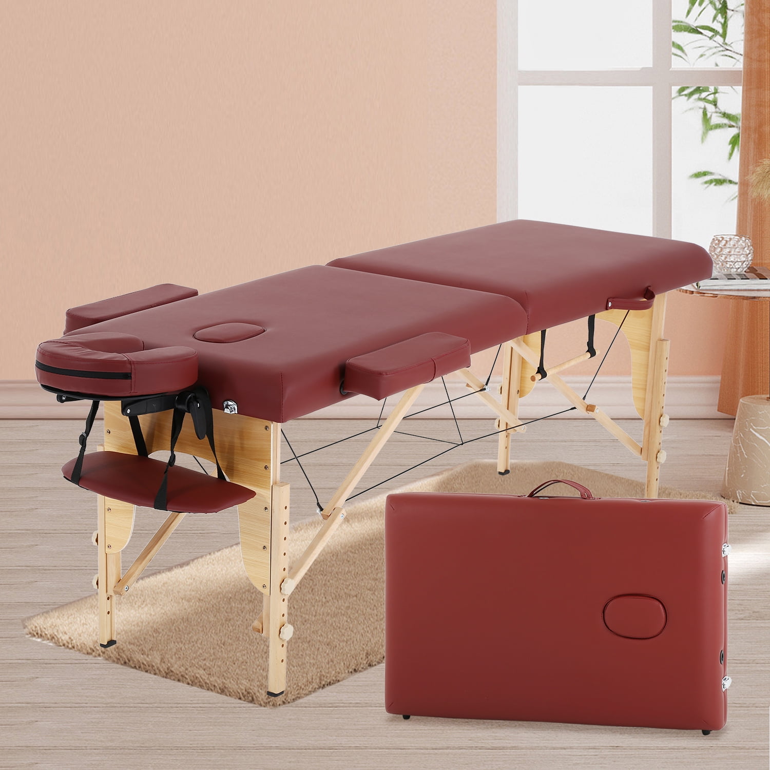 NiamVelo Lightweight 84in Adjustable Massage Table, Portable 2-Fold Bed ...
