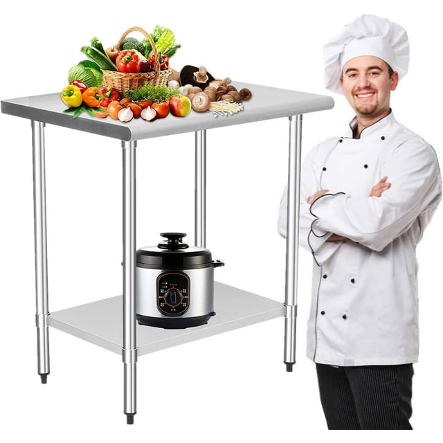 NiamVelo 24x24 inch Stainless Steel Kitchen Work Table Kitchen Prep ...