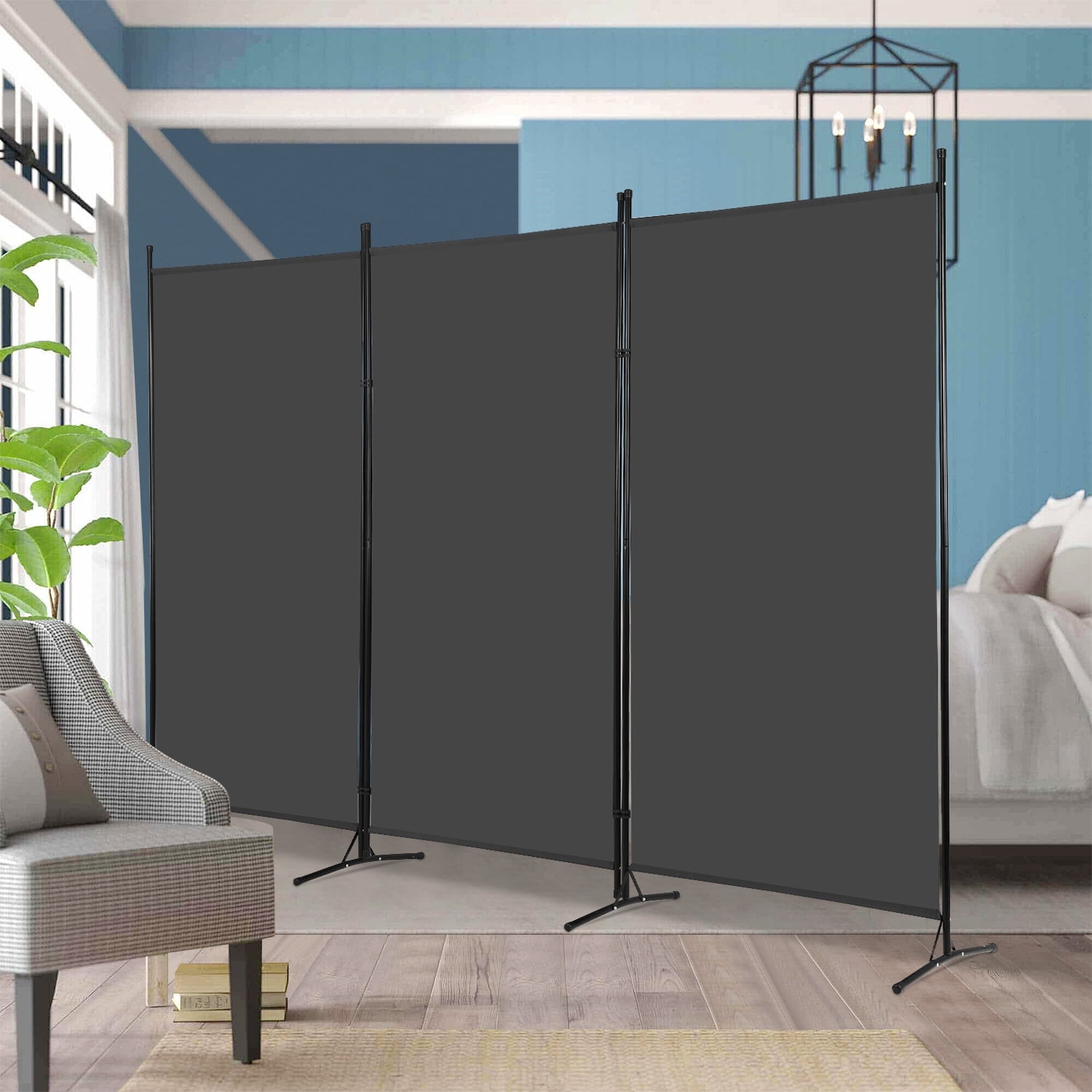 NiamVelo 3 Panel Room Divider Folding Partition Privacy Screens 5.9FT ...