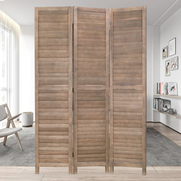 6 Panel Wood Room Divider-66.9inch Folding Privacy Screen&Carved Indoor ...