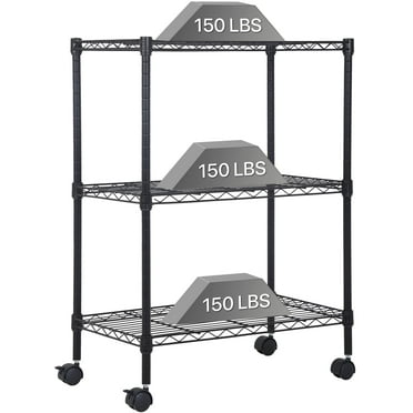 CAPHAUS NSF Silver Adjustable Shelves Metal Wire Shelving Unit w/Liners, Kitchen & Garage ...
