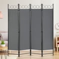 NiamVelo 6FT Steel Frame 4 Panel Room Divider, Home Office Bedroom ...