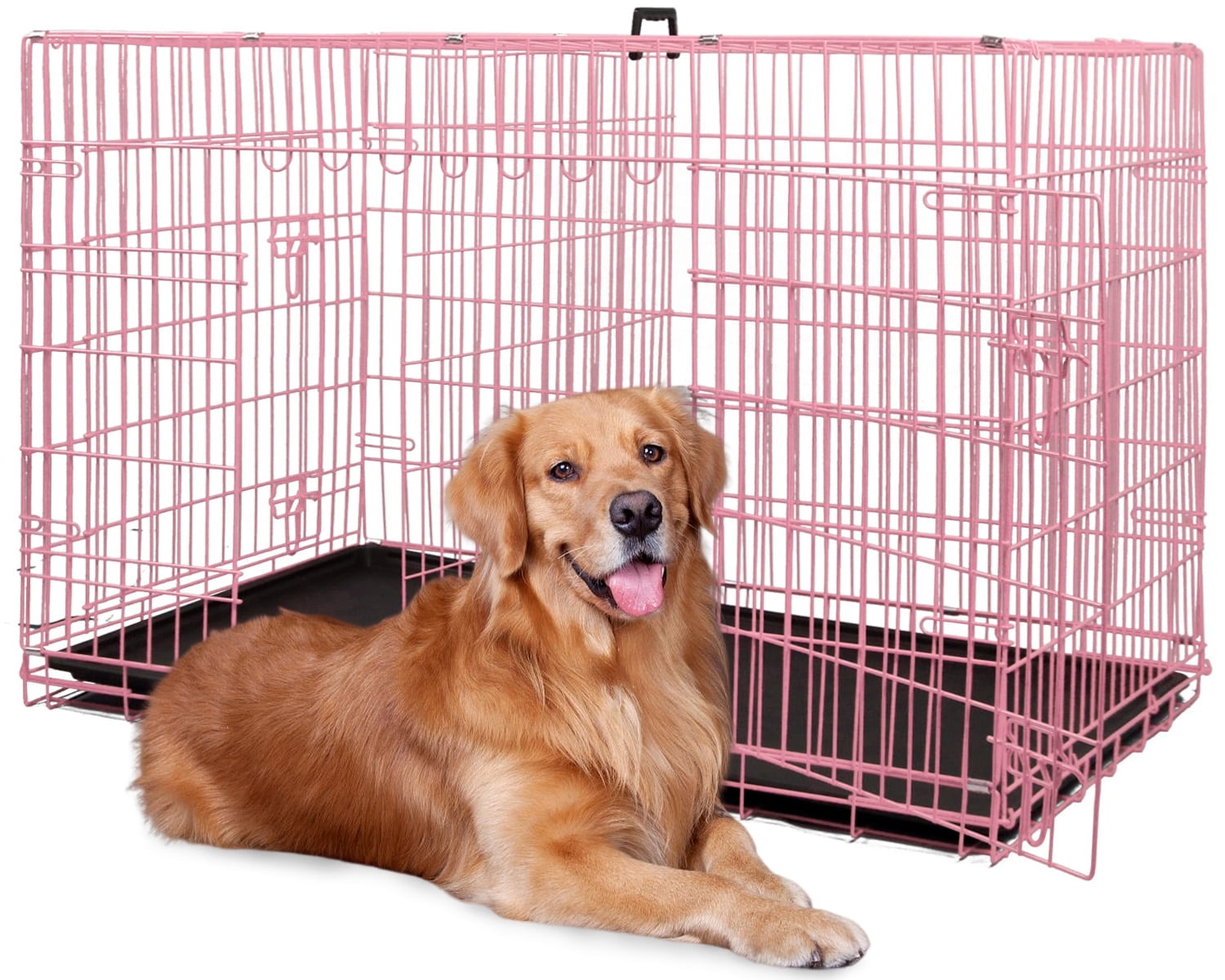 NiamVelo XXL Dog Crate (48-Inch), Strong Metal Wire with Handle/Plastic ...