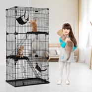 Dextrus Outdoor Play Large 5-Tier Metal Cat Cage, DIY Catio with Cube ...