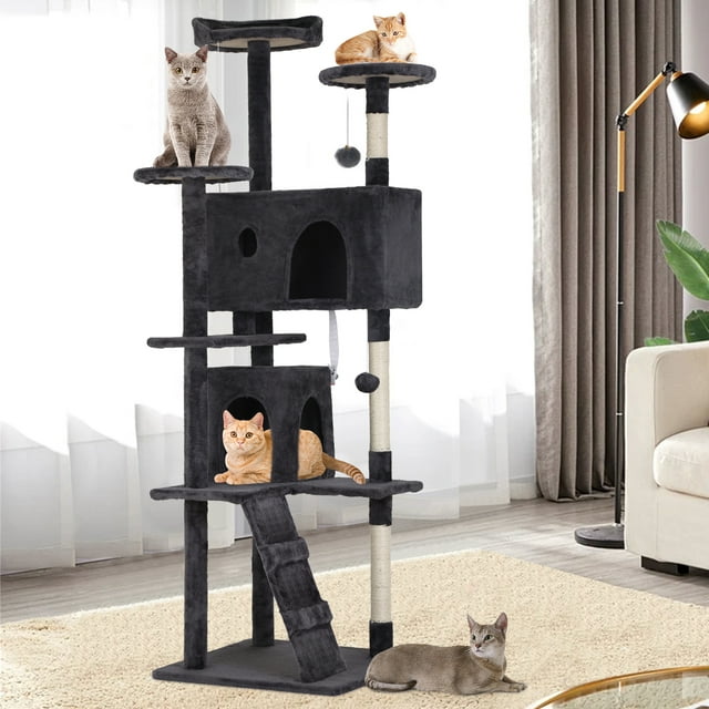 NiamVelo Large 70 inch Tall Cat Tree Tower Furniture with Scratching ...
