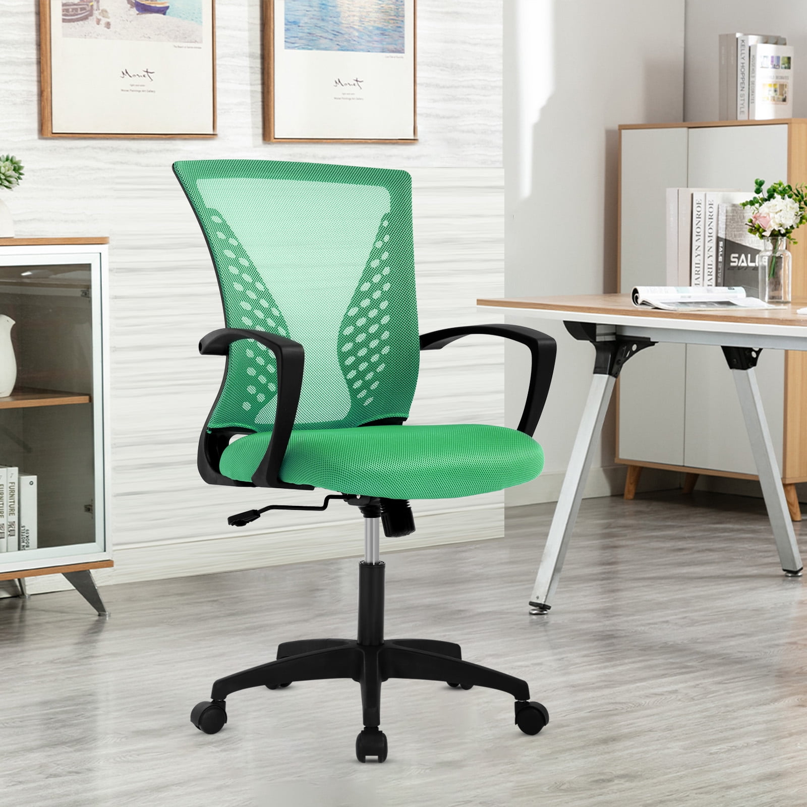 NiamVelo Ergonomic Office Chair Mid Back Mesh Desk Chair Adjustable ...