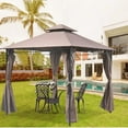 NiamVelo Outdoor Gazebo Canopy Tent 10' X 10' UV Block Sun Shade Heavy ...