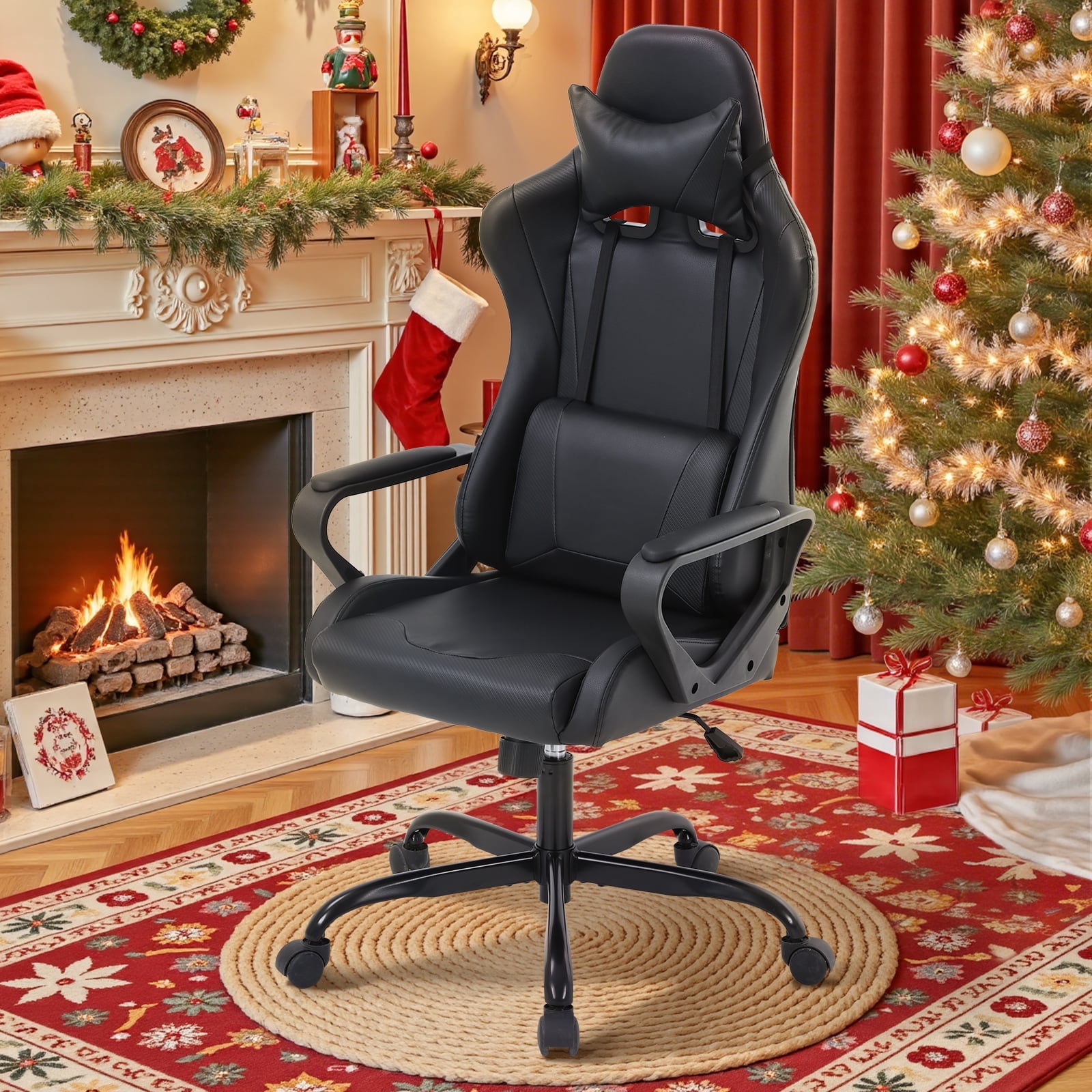 NiamVelo Racing Gaming Chair High-Back Office Chair Pu Leather Gamer ...