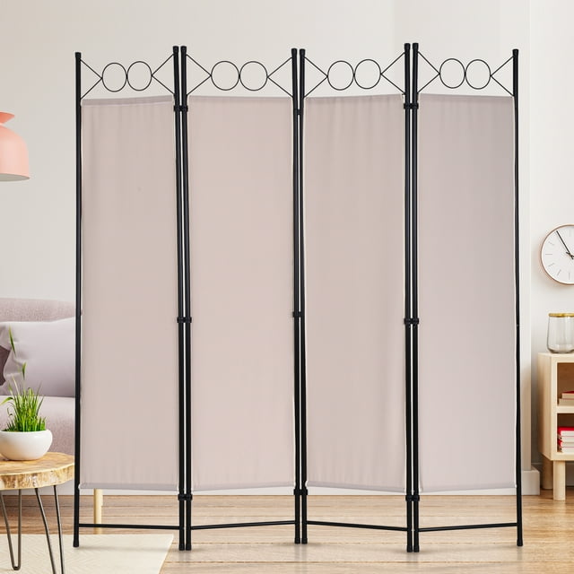 NiamVelo Free-Standing 4 Panel Room Divider, Folding Privacy Screen for ...