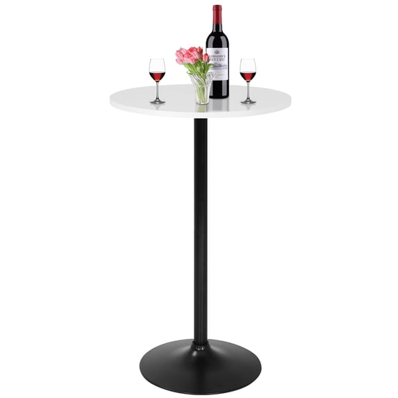 NiamVelo Round Bar Table 40"Height Pub Table with Metal Base& MDF ...