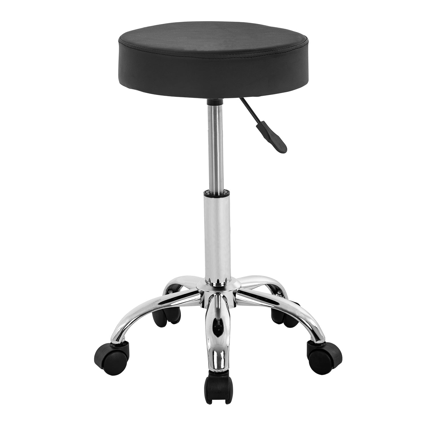 NiamVelo Round Rolling Stool with Wheels, Small Salon Stool Chair PU ...