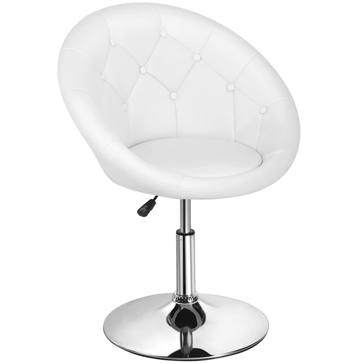 NiamVelo Swivel Vanity Chair with Back, Modern Height Adjustable Makeup ...