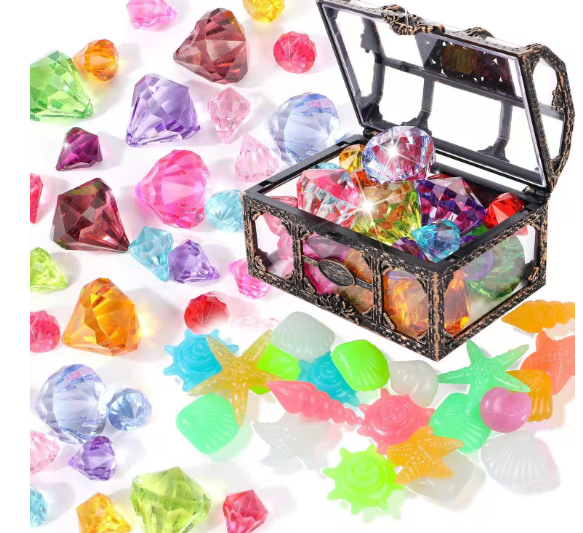 Niaviben Children's pools 40 Pieces Diving Gem Pool Toys Colorful ...