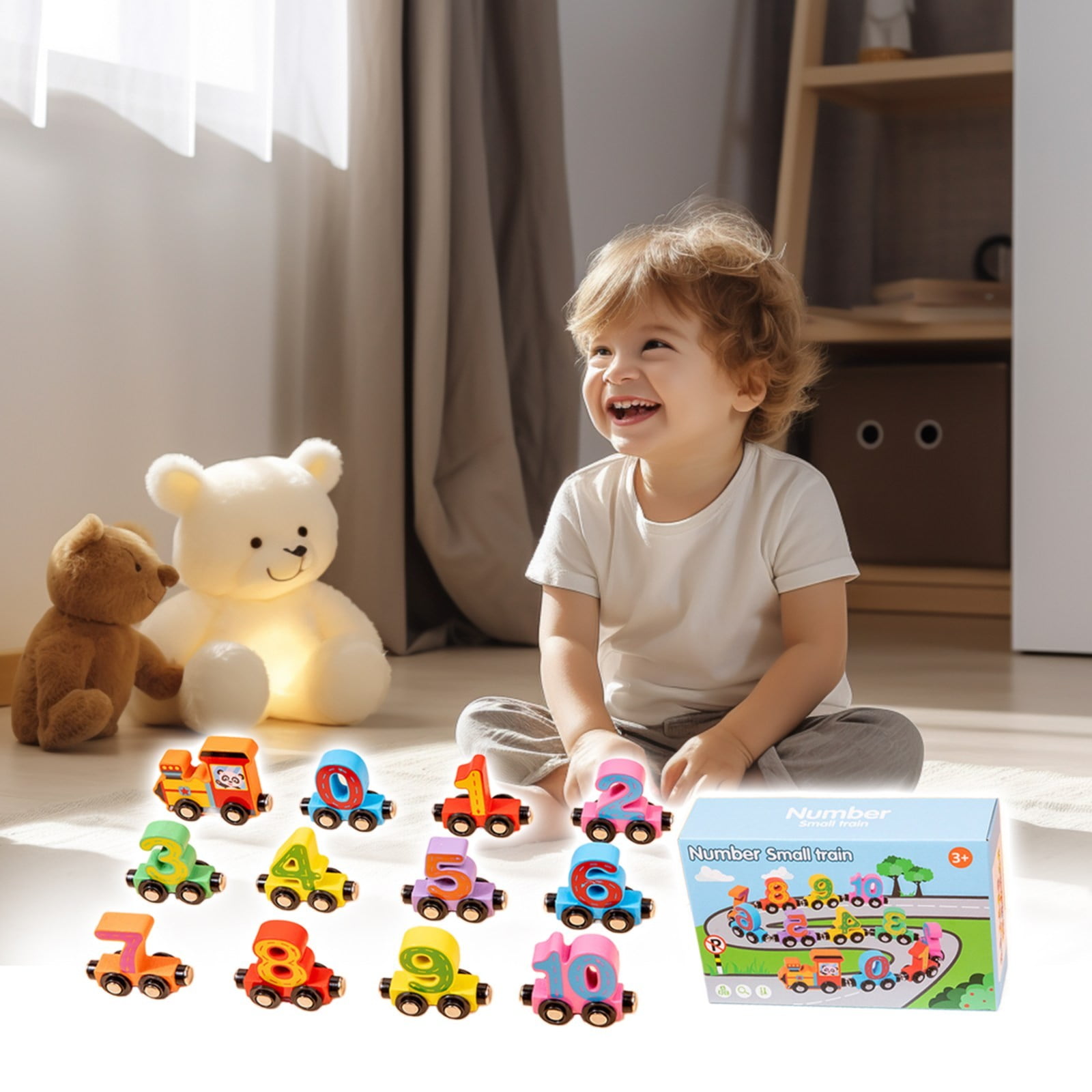 Niaviben Education Numbers And Letters Train Puzzle Wooden Toy Car 2024 ...