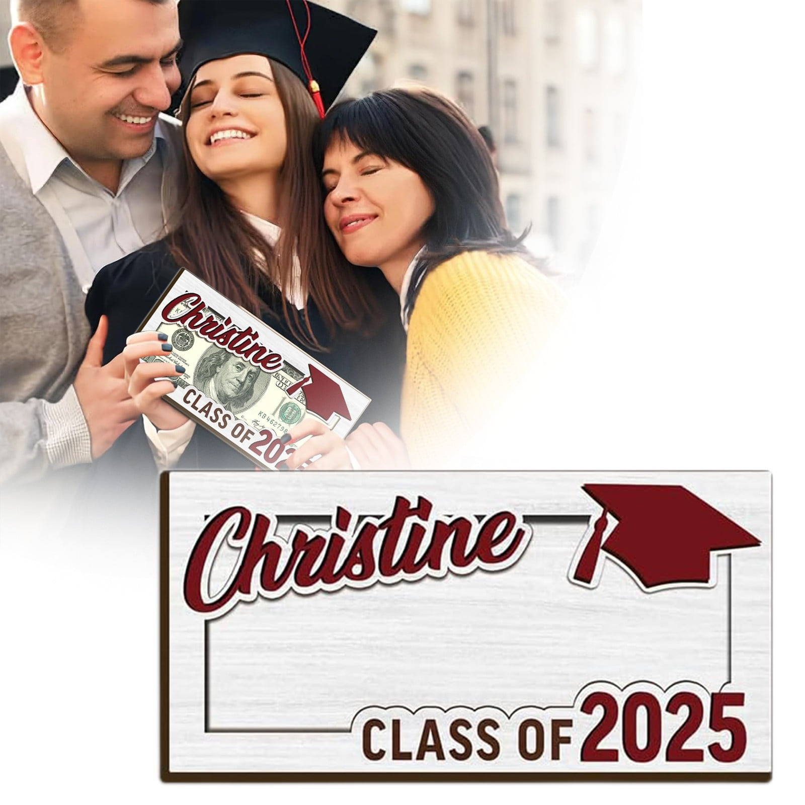 Niaviben Personalized Graduation Gift Package for 2025, Wooden ...