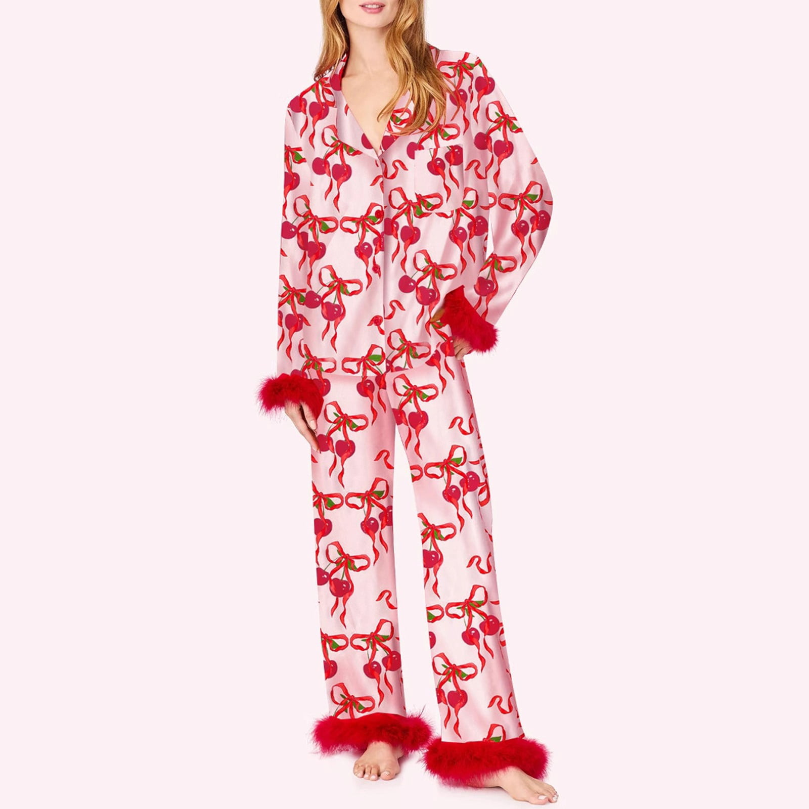Niaviben Satin Pajamas for Women Set Loungewear Sets Woman Comfy Lounge ...