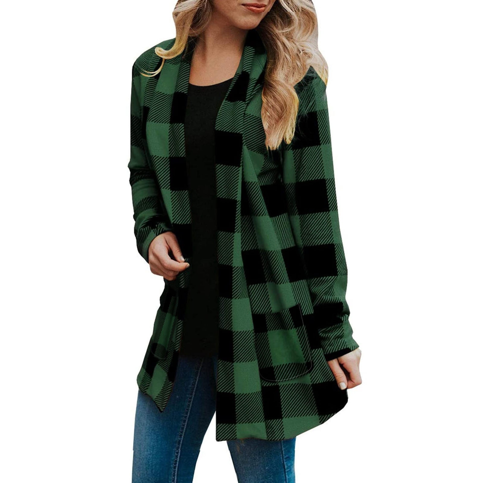 Niaviben cardigan for women long cardigans for women Plaid jacket Long ...