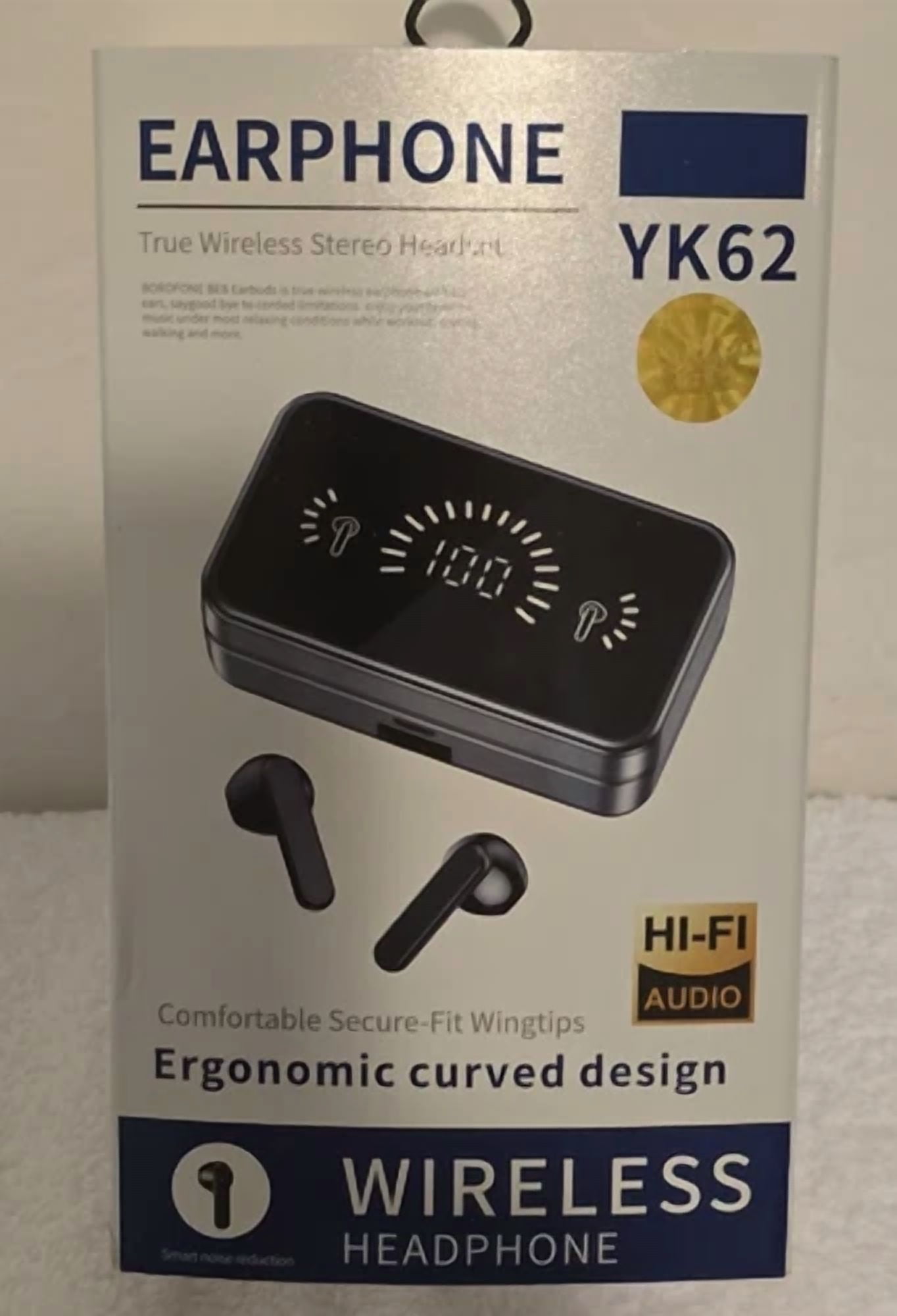 Nib Borofone Be8 Wireless Earbuds Earphone Yk62 Ergonomic Curved Design ...