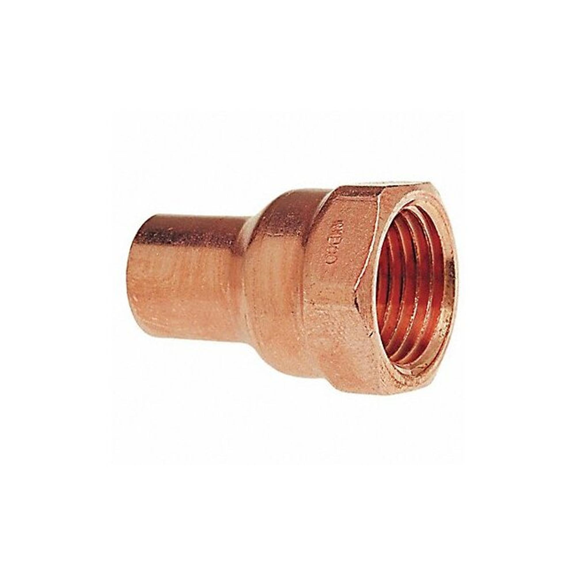 Nibco Adapter,Wrot Copper,1/2" Tube,FTGxFNPT 6032R 1/2X3/8 - Walmart.com