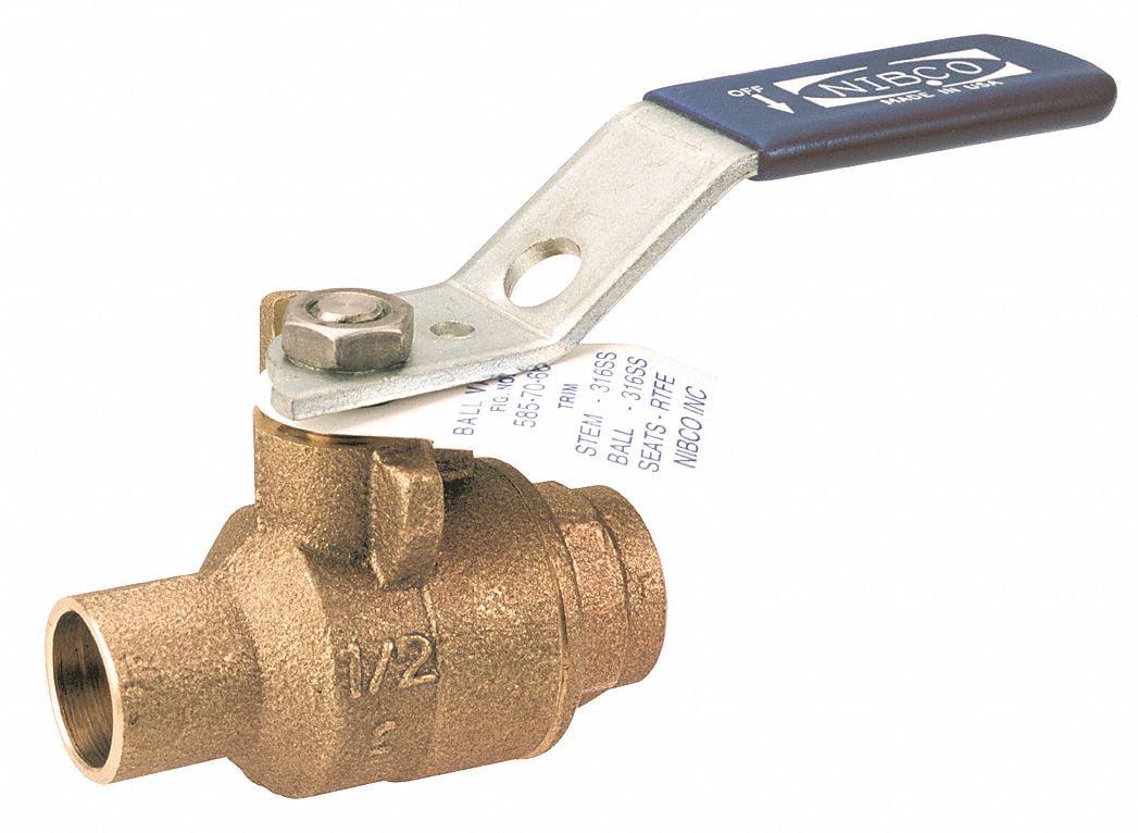 Nibco Bronze Ball Valve,Sweat,2 in S5857066 2 - Walmart.com