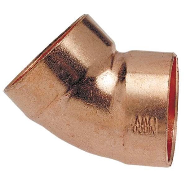Nibco DWV Elbow,45 Deg.,Wrot Copper,3",CxC 906 3 - Walmart.com