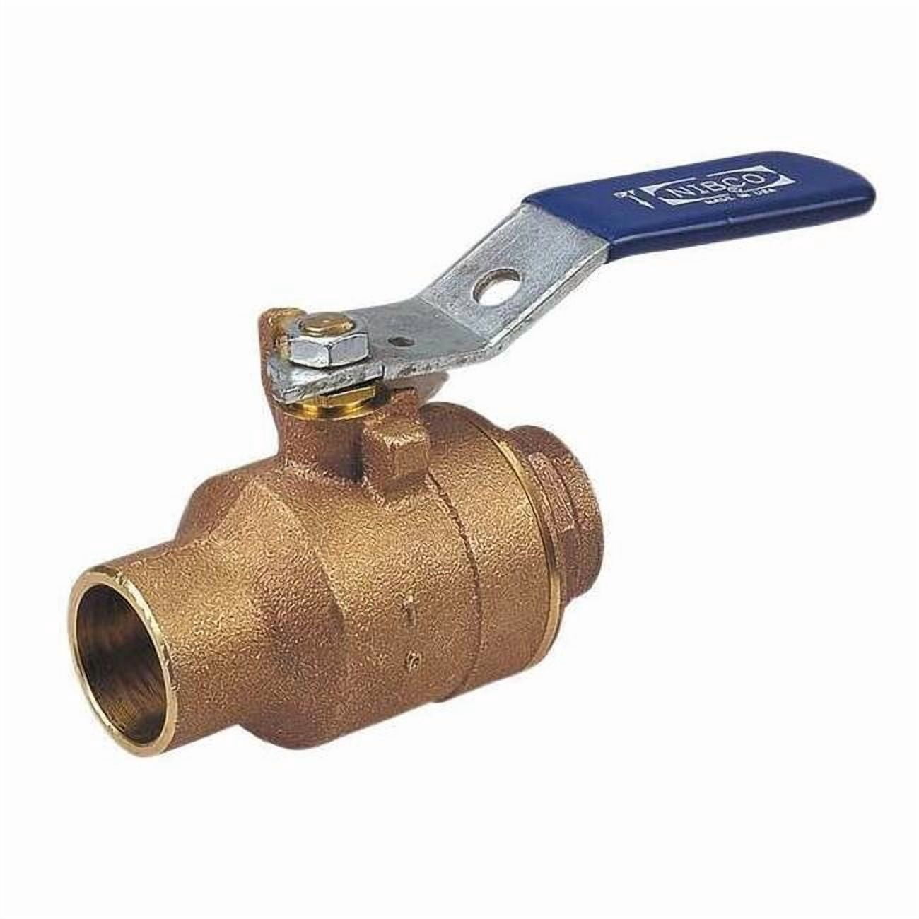 Nibco 1/2" Sweat Bronze Ball Valve Inline S58570 1/2 - Walmart.com