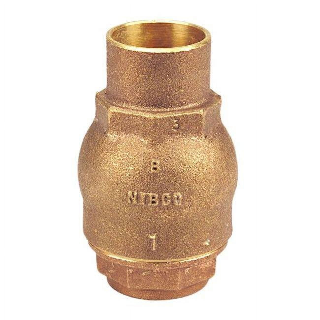 Nibco NJ7Q00A 1 in. Class No.250 Solder Ring Bronze Check Valve ...