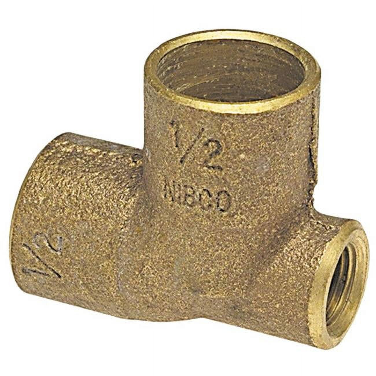 Nibco Reducing Tee,LL Cast BRZ,1/2",CxFNPTxC 705-LF 1/2X1/8X1/2 ...