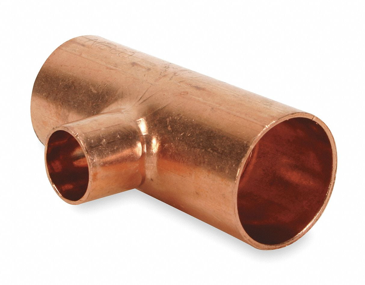 Nibco Reducing Tee,Wrot Copper,2"x2"x1",CxCxC 611 2X2X1 - Walmart.com