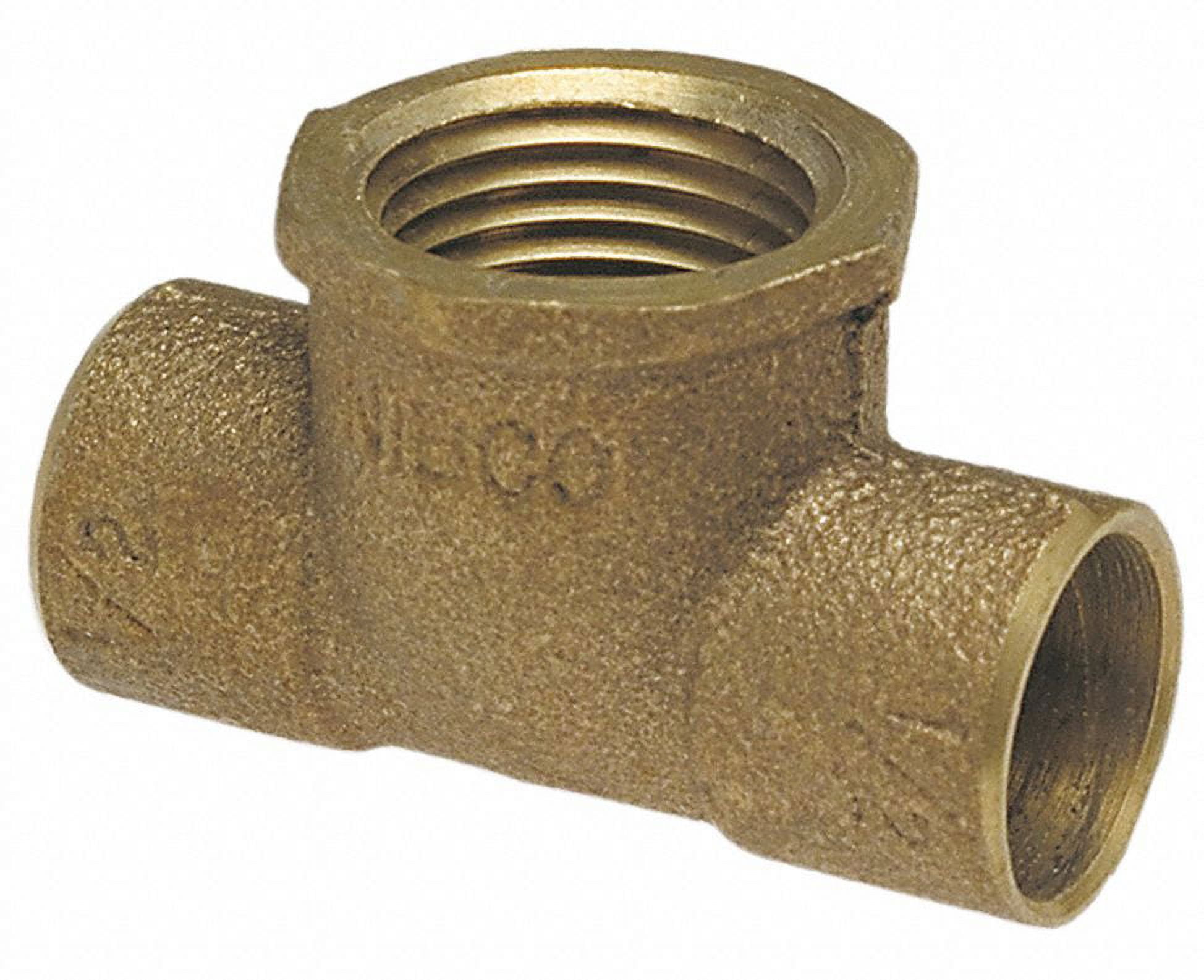 Nibco Tee,LL Cast Bronze,1/2" Tube,CxCxFNPT 712BH-LF 1/2X1/2X3/4 ...