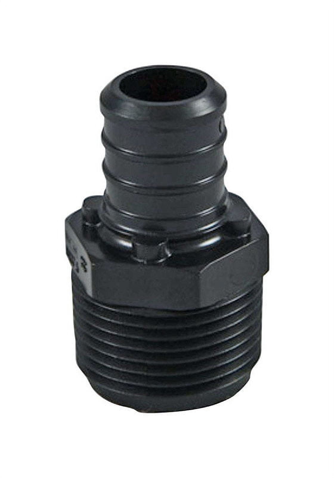 Nibco UP134A5 PEX Poly Adapters, 3/4" x 3/4", Black - Walmart.com