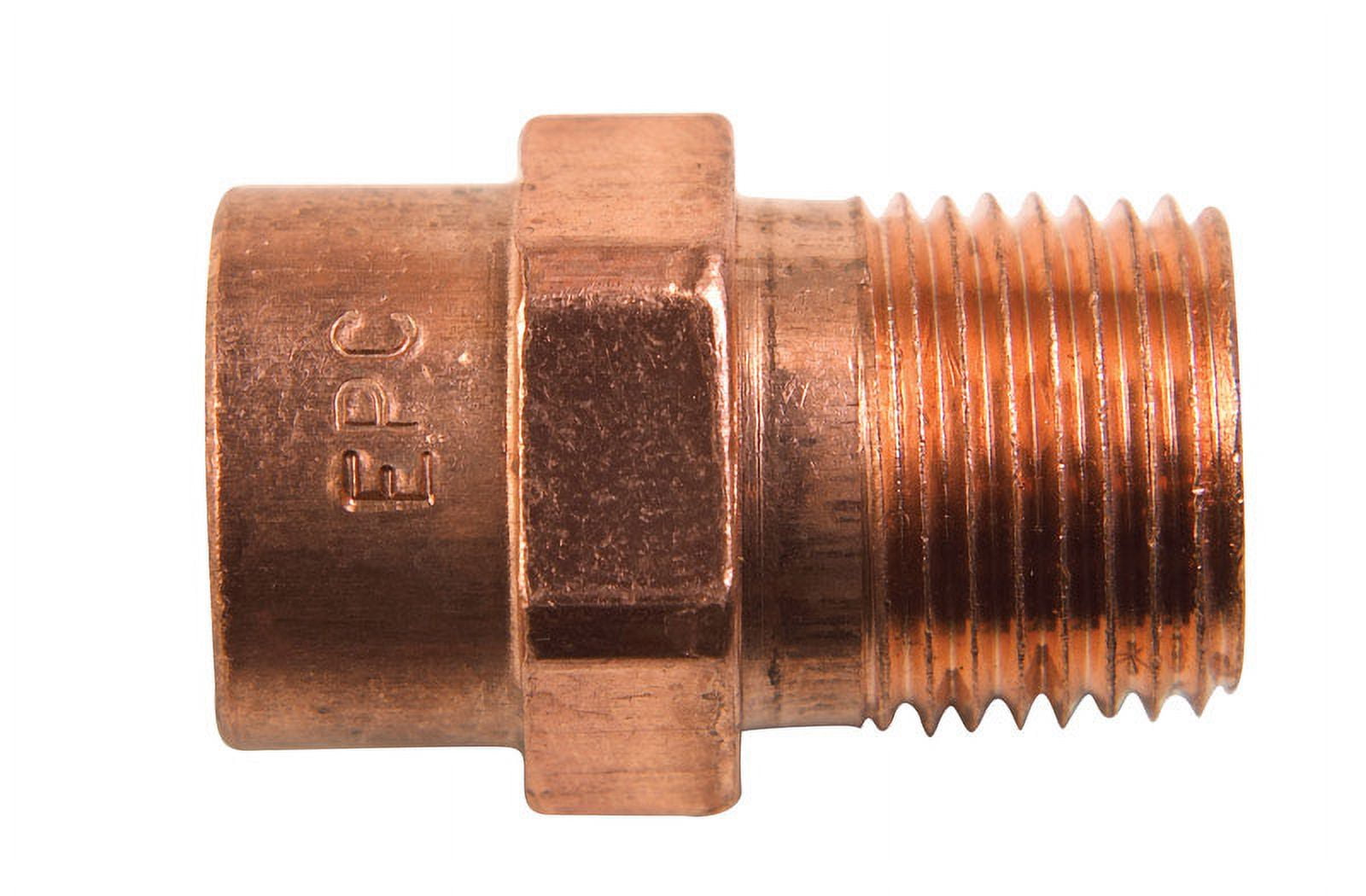 Nibco W01230D Copper Male Adapter, 1/2 Inch x 3/8 Inch - Walmart.com