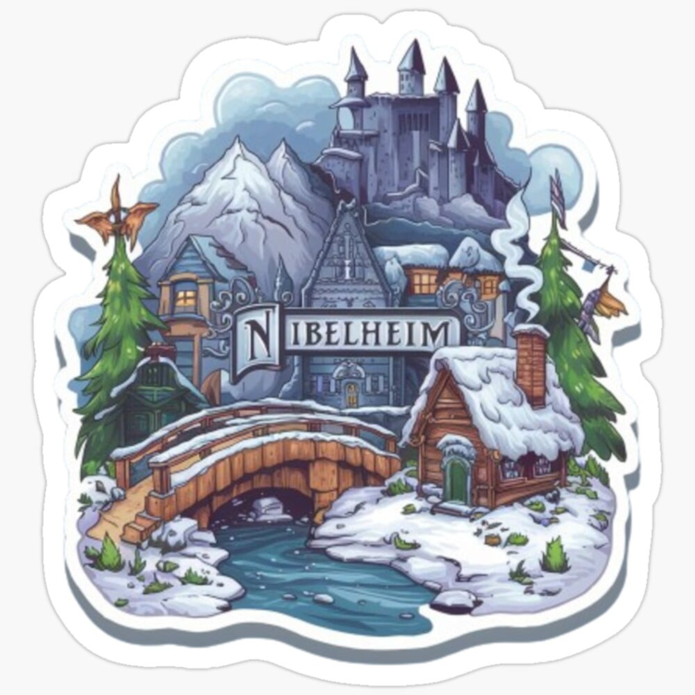 Nibelheim Sticker Phone Decal Water Bottle Stickers Car Decals, Laptop ...