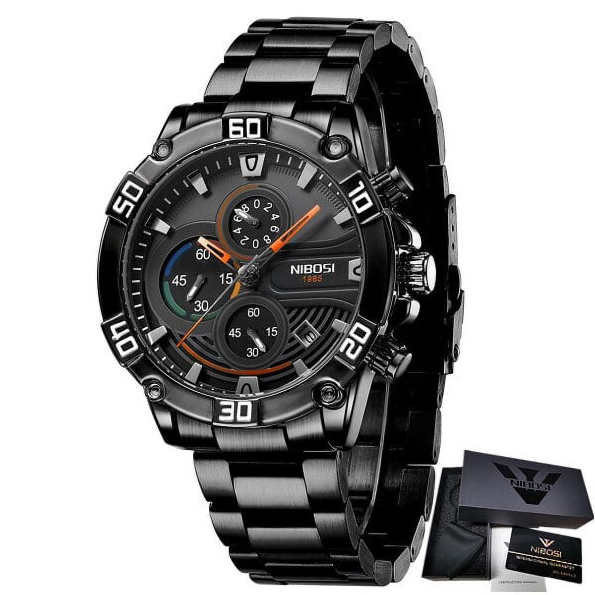 Nibosi Luxury Brand Watch For Men Stainless Steel Quartz Wrist Watches ...