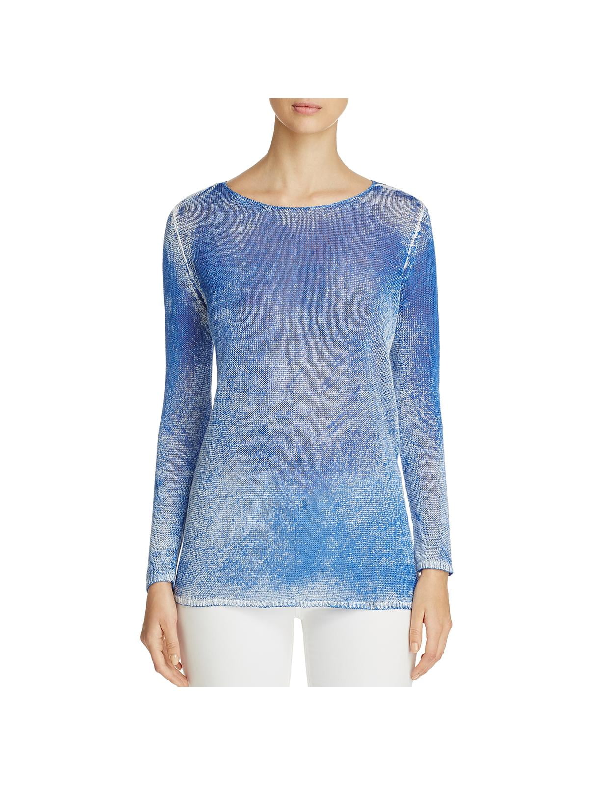 Nic + Zoe Womens Poolside Linen Two Tone Pullover Sweater - Walmart.com