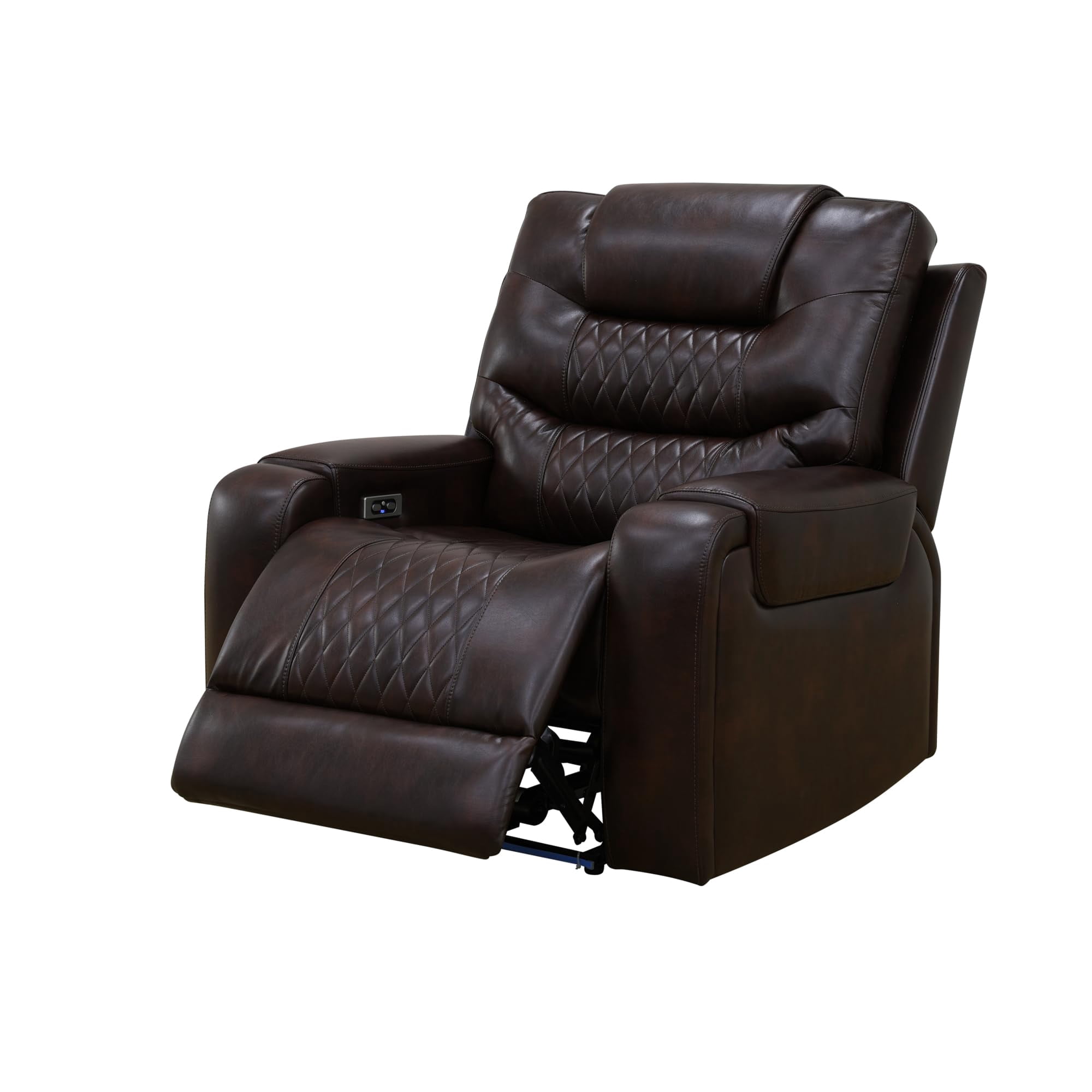 NicBex Leather Recliner Chair Small Recliner Chair with Adjustable ...