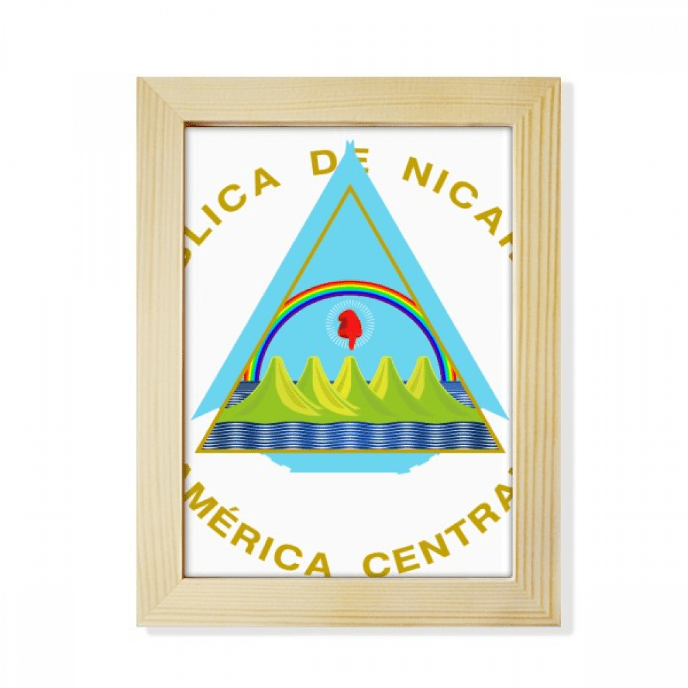 Nicaragua National Emblem Desktop Adorn Photo Frame Display Art ...