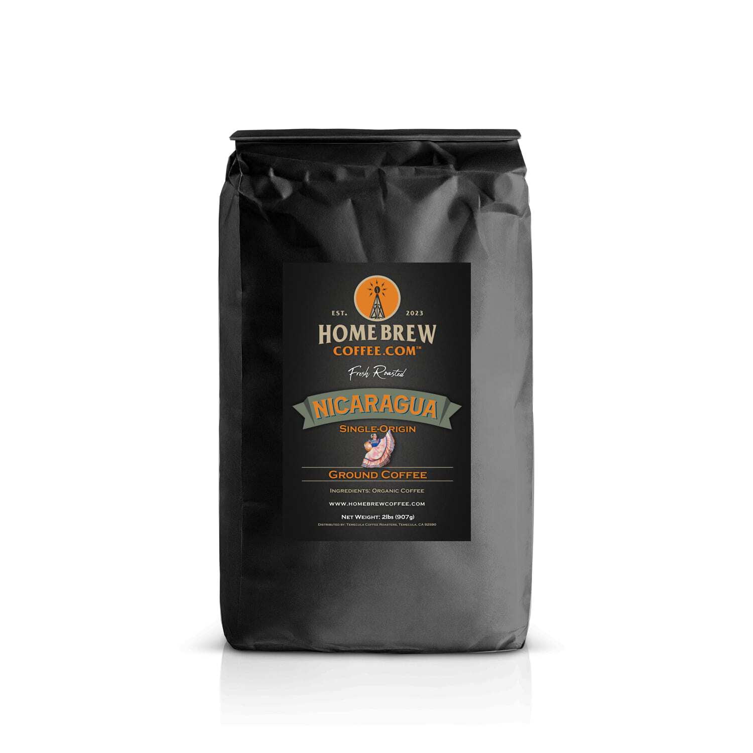 Nicaragua Organic (2lbs, Ground) HomeBrewCoffee.com™ - Walmart.com